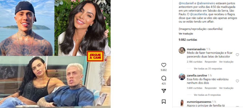 Aline Mineiro se explica após ser flagrada com MC Daniel - Gazeta Potiguar